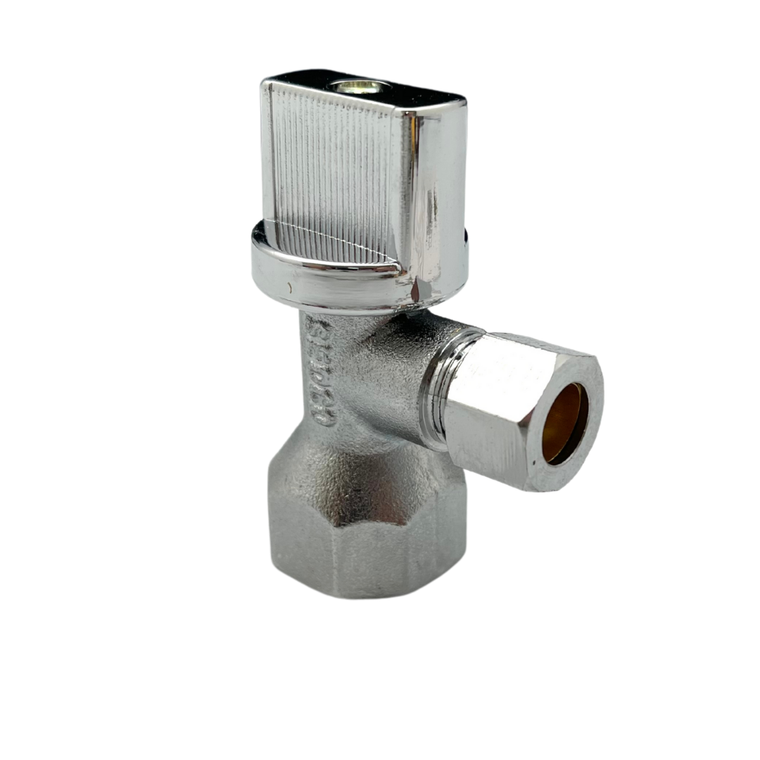 1/2″ x 3/8″ EUROPEAN STYLE 1/4 TURN ANGLE VALVE - Sedco Corp.