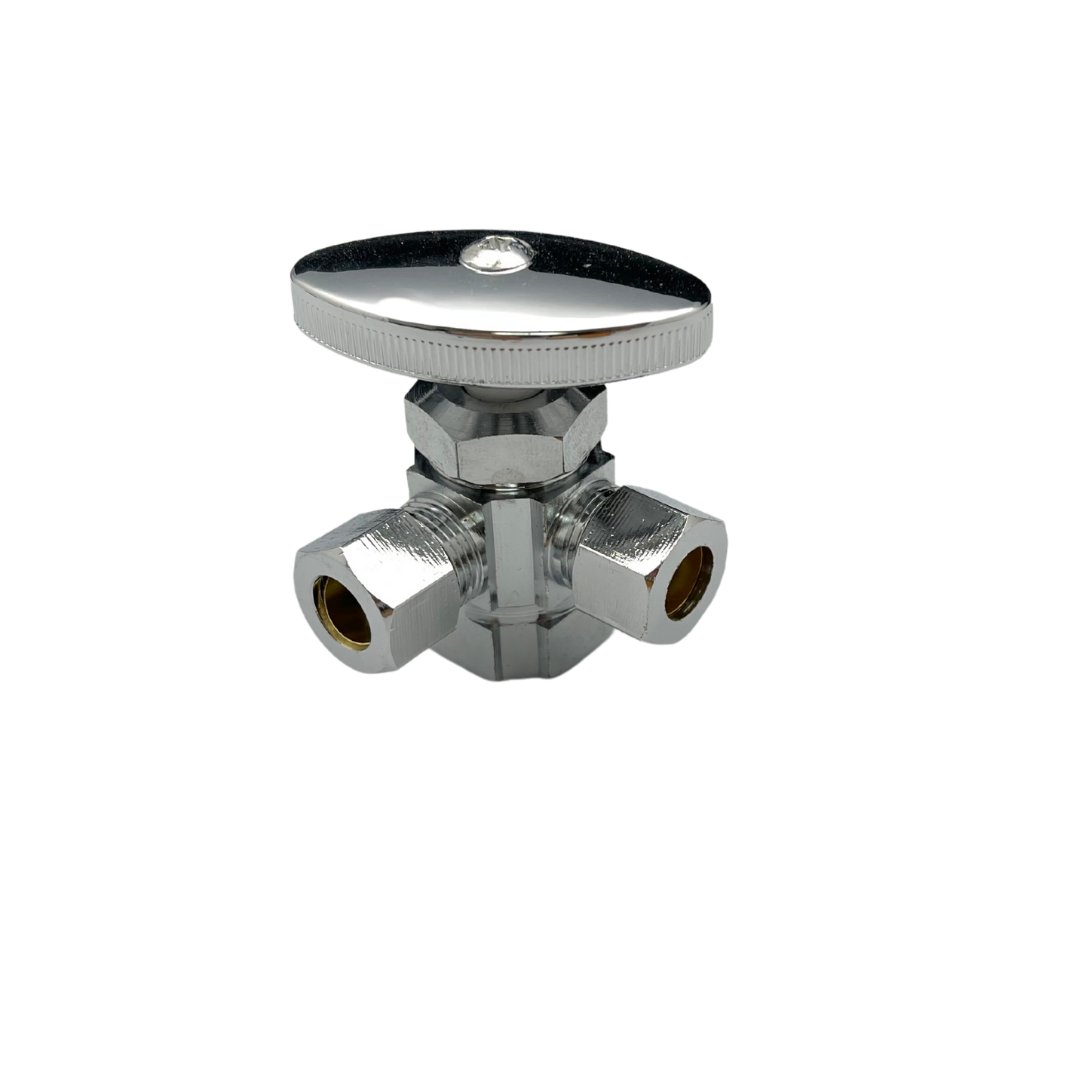 3/8″ x 3/8″ x 1/2″ DUAL-OUTLET MULTI-TURN ANGLE VALVE - Sedco Corp.