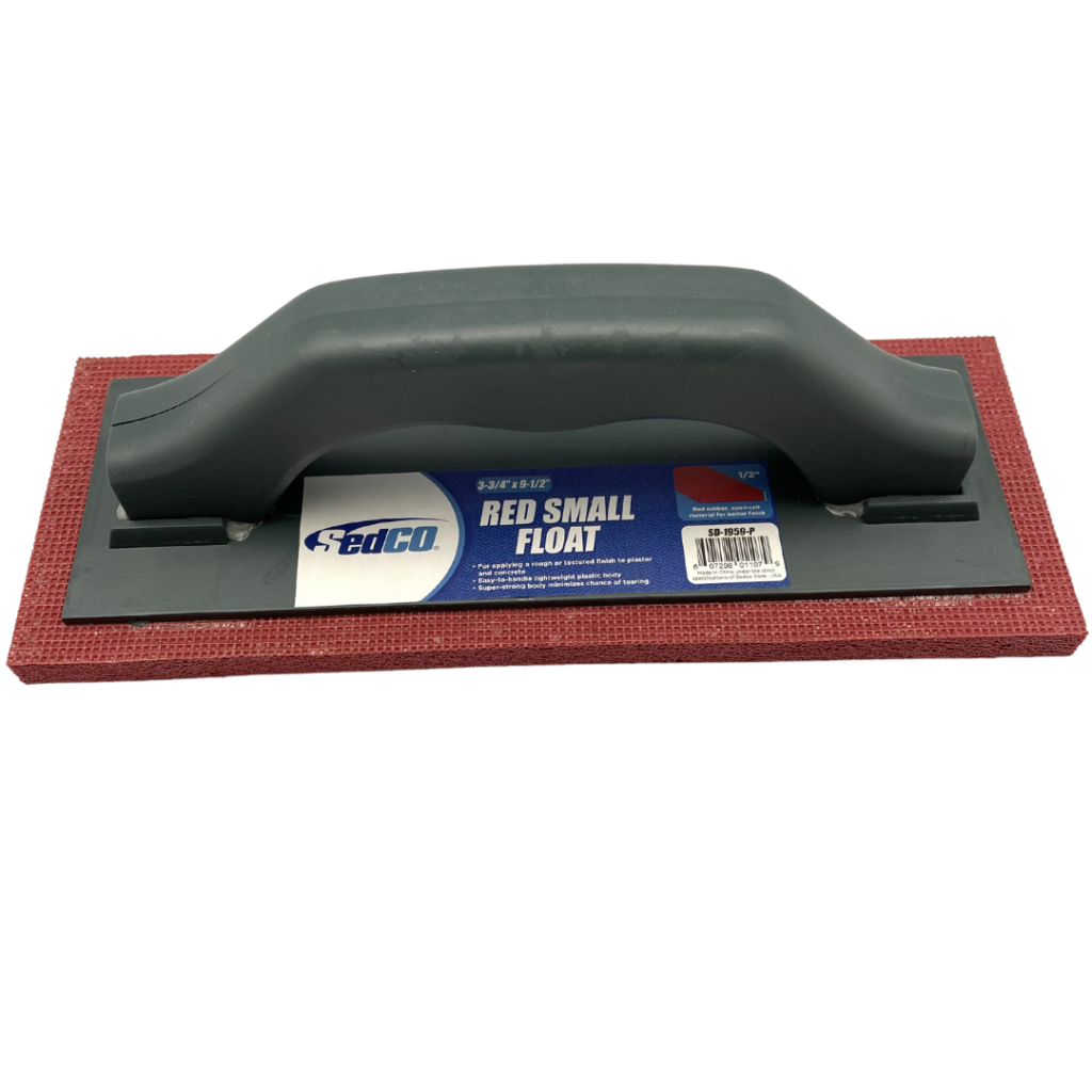 3-3/4″ x 9-1/2″ PLASTIC HANDLE RED RUBBER FLOAT - Sedco Corp.