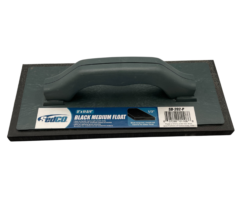 5″ x 11-3/4″ PLASTIC BODY BLACK RUBBER FLOAT - Sedco Corp.