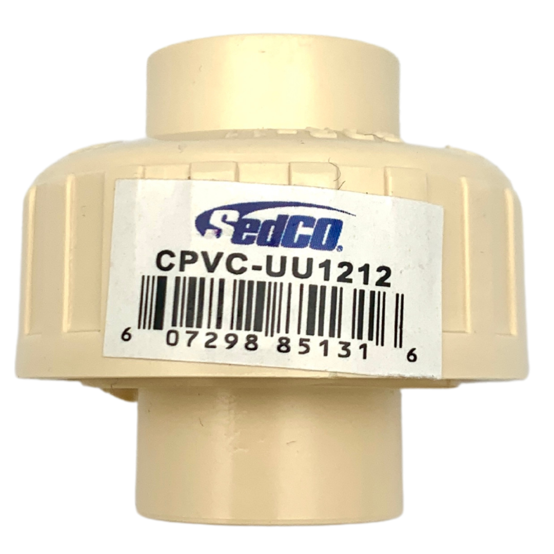 1/2″ CPVC UNIVERSAL SCREW-TYPE COUPLING WITH O-RING - Sedco Corp.