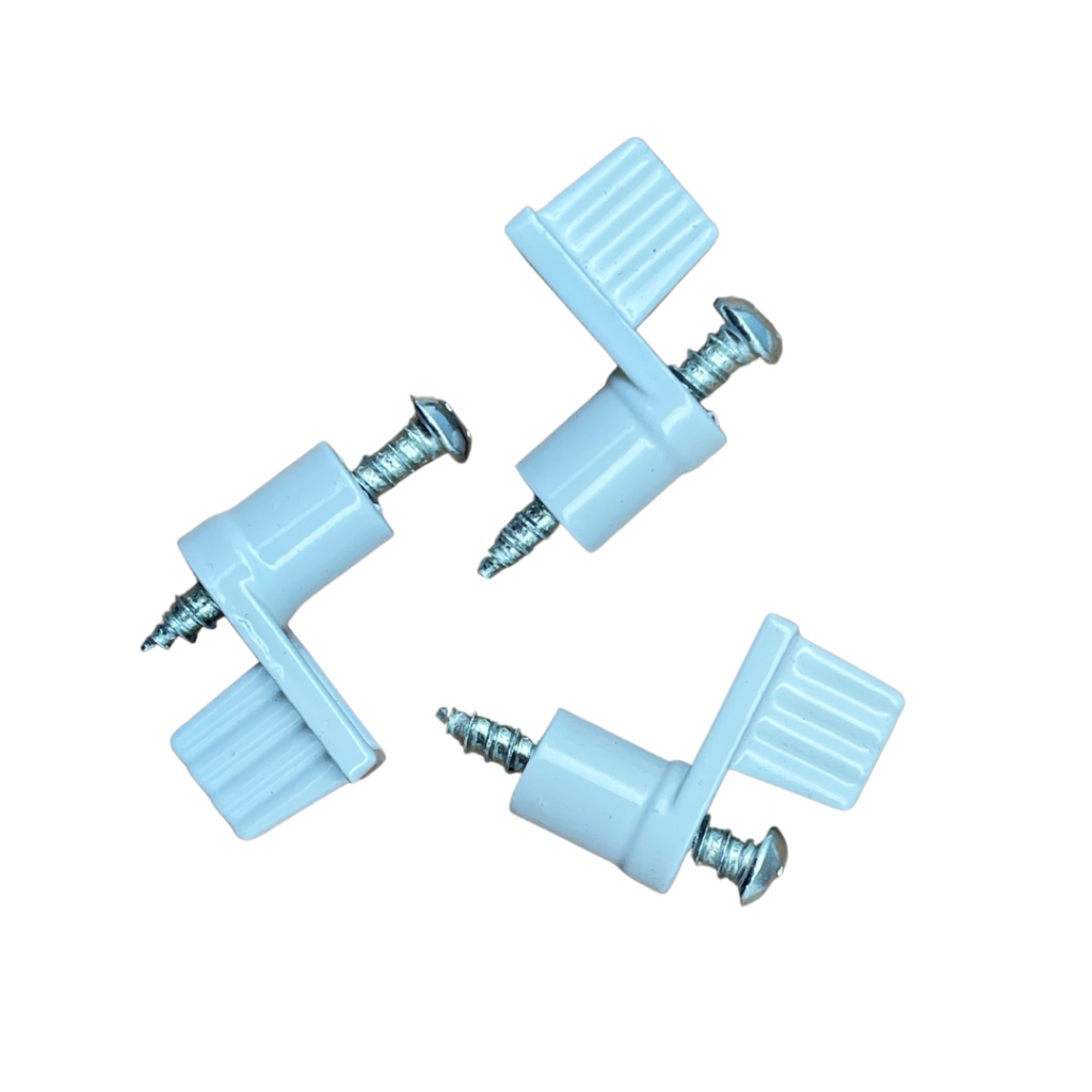 LONG-TYPE DIE CAST WHITE SCREEN CLIPS (12-PACK) - Sedco Corp.