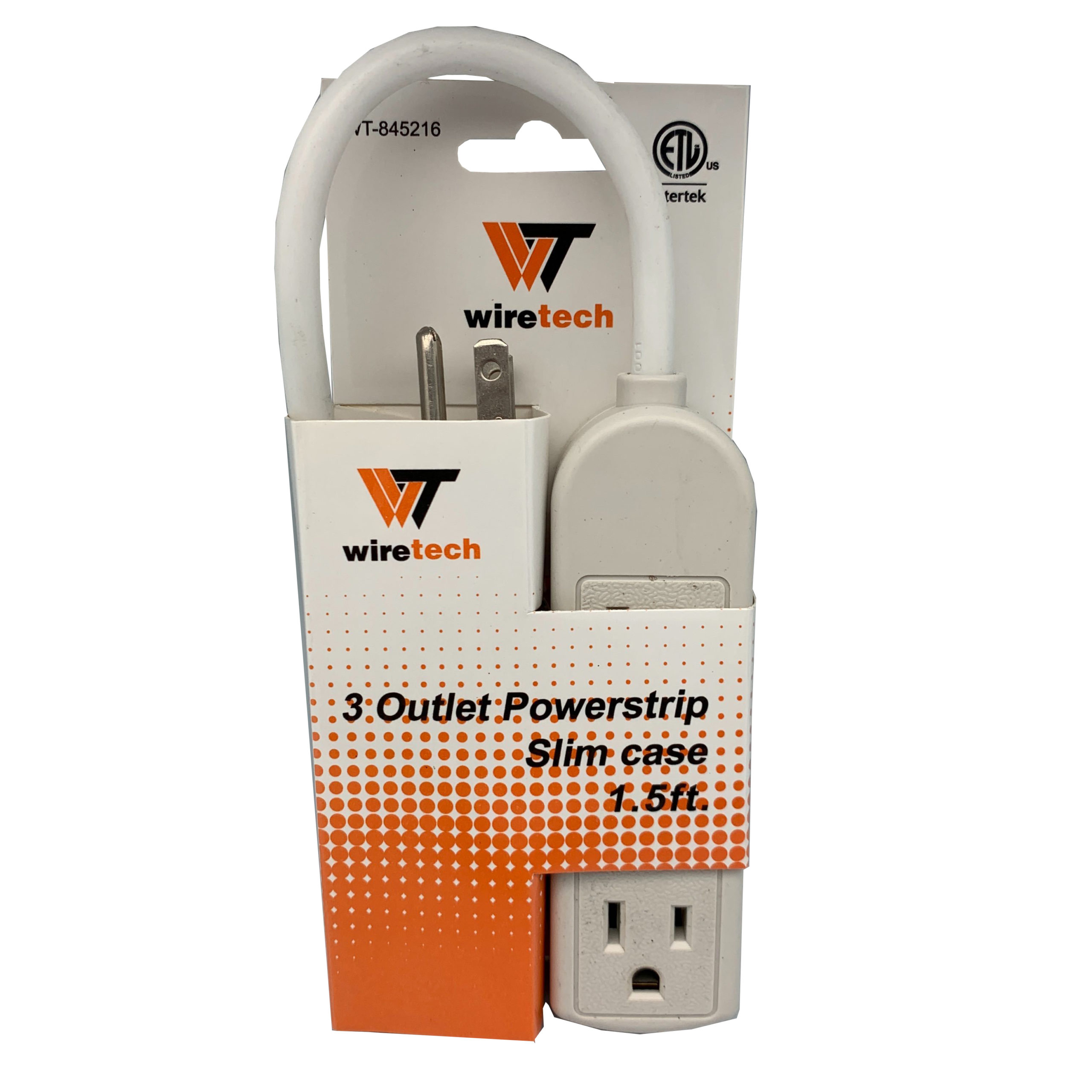 3 OUTLET MINI POWER STRIP WITH 1.5′ CORD - Sedco Corp.