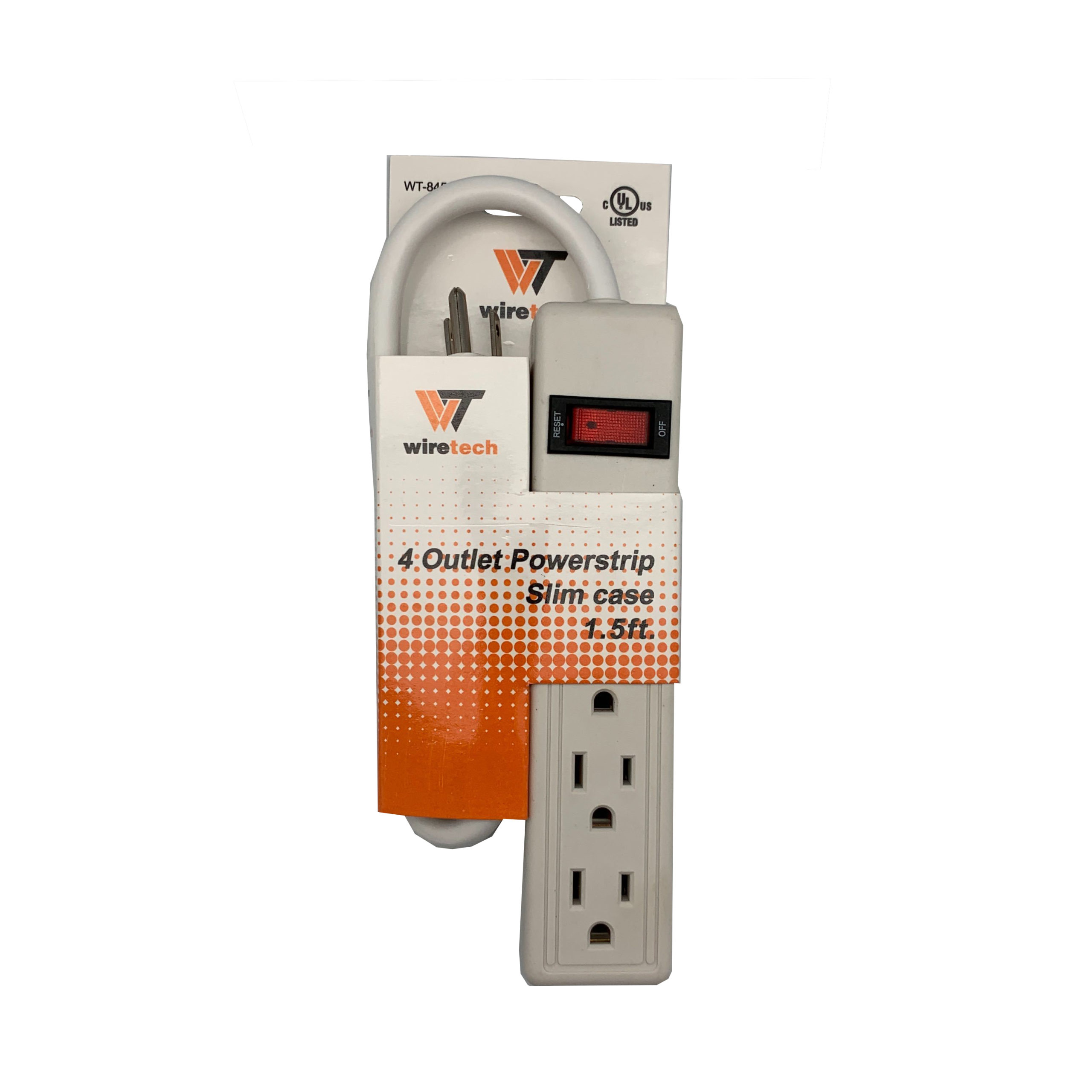 4 OUTLET RESET POWER STRIP WITH 1.5′ CORD - Sedco Corp.