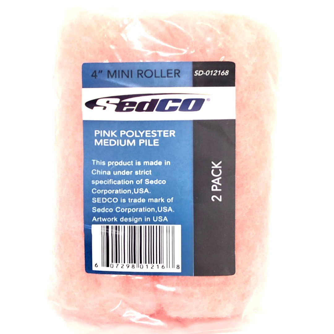 PINK MINI ROLLER 4″ (2-PACK) – Sedco Corp.