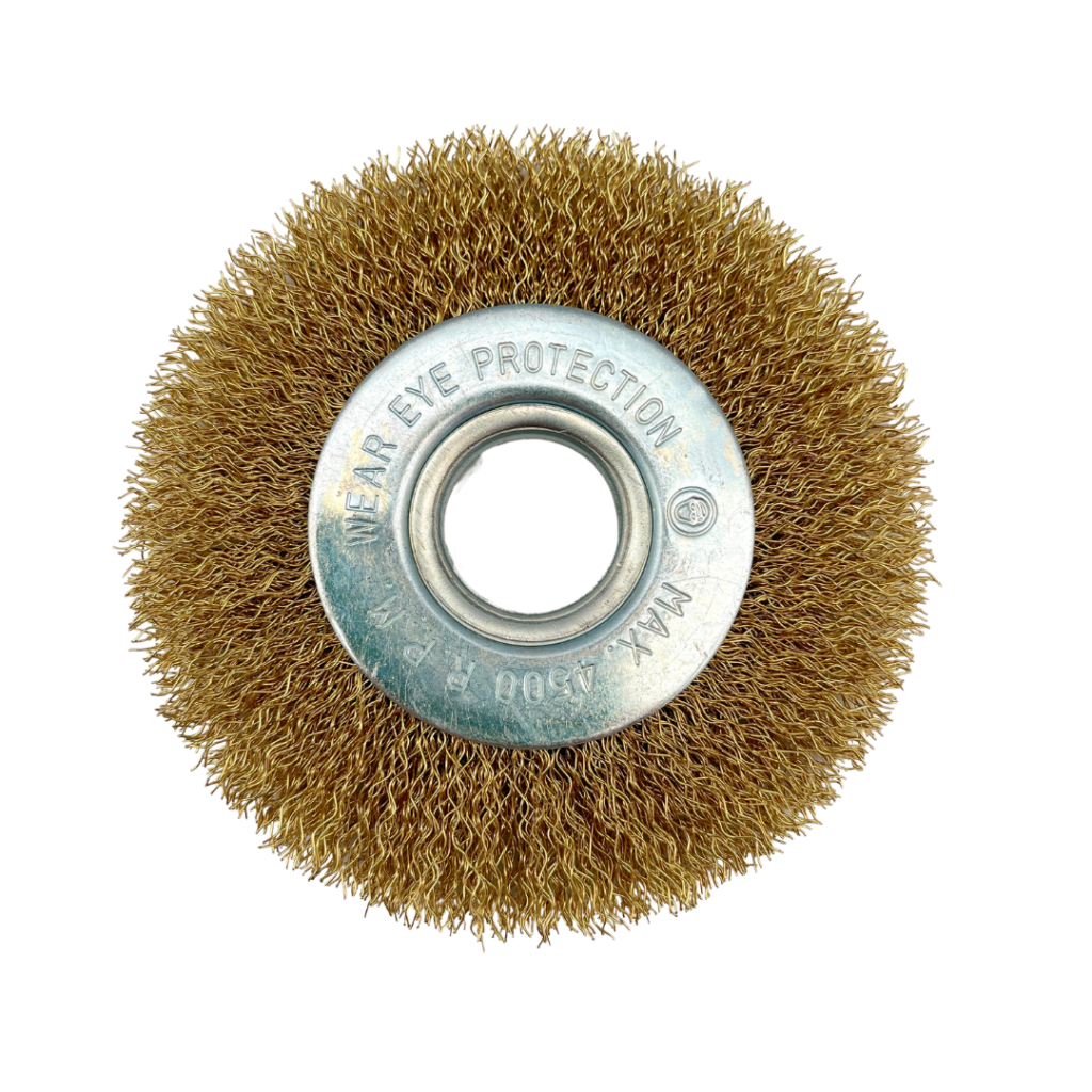 4″ BRASS-PLATED FLAT WIRE BRUSH – Sedco Corp.