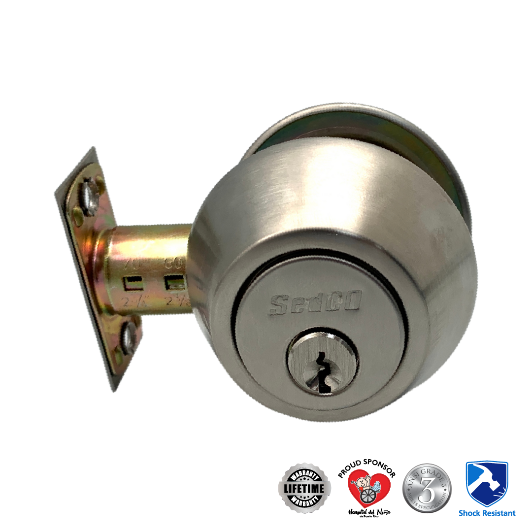 PREMIUM SHOCK-RESISTANT DOUBLE CYLINDER DEADBOLT LOCK - Sedco Corp.